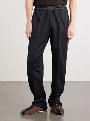WALES BONNER Form Straight-leg Striped Jersey Sweatpants