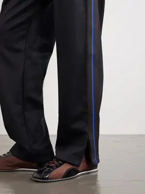 WALES BONNER Form Straight-leg Striped Jersey Sweatpants
