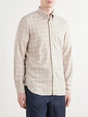 Boglioli Checked Cotton And Lyocell-blend Shirt
