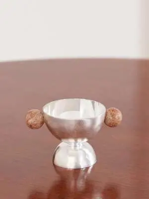 NATALIA CRIADO Plated And Stone Egg Cup - Silver