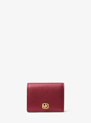 Michael Kors Bryant Small Leather Wallet In By - Red