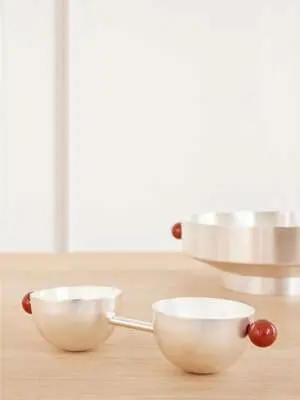 NATALIA CRIADO Double Aperitivo -plated And Stone Bowls