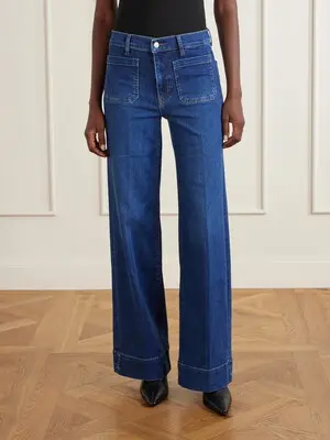 FRAME Le Slice Slim Palazzo Wide-leg Jeans
