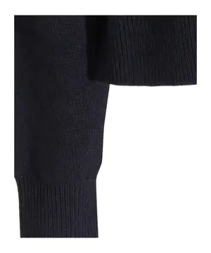 ANINE BING Long-sleeved Polo Sweater With Ribbed Detailing