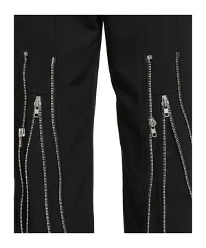 Comme Des Garçons Zip-detail Cropped Flared Trousers