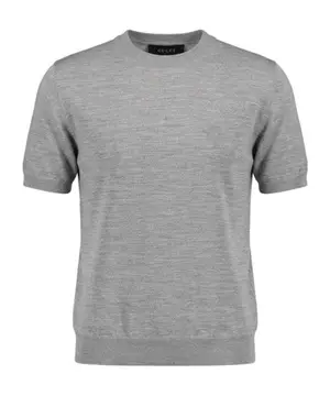 Gucci Silk Wool T-shirt With Embroidery - Light Gray