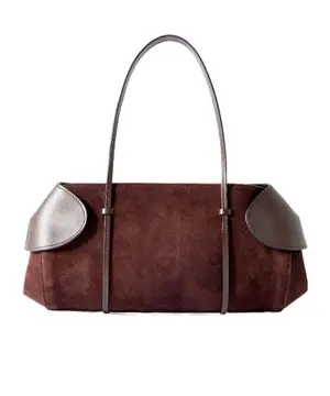 NEOUS East To West Suede And Leather Shoulder Bag - Red