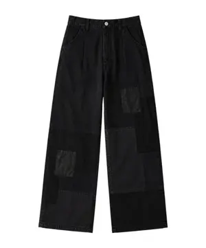 Comme Des Garçons Panelled Wide-leg Trousers - Black