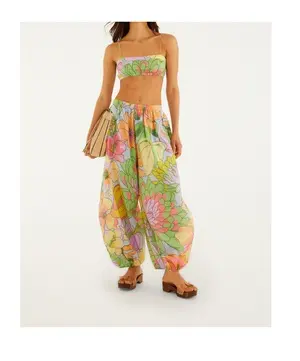 Farm Rio Spring Affair Beaded Crop Top