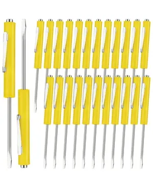 XDOVET Mini Slotted Screwdriver Single Head Pocket Tool - Yellow