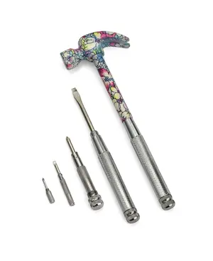 XDOVET 6 In 1 Hammer Multifunction Claw Tool Flower Print - Pattern 3