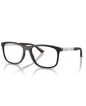 Emporio Armani Rectangle Full Rim Eyeglasses - Matte Gray