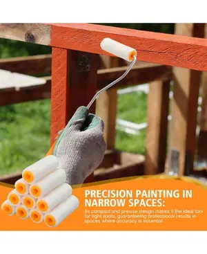 XDOVET Mini Roller Brush Set For Trim Edge Corner Window Frame Touch Up