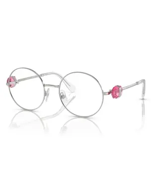 SWAROVSKI Swarovski Round Frame Eyeglasses Silver