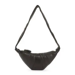 LEMAIRE Leather Croissant Zip Bag - Brown