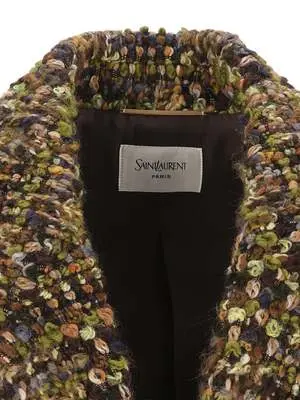 Saint Laurent Tweed Blazer - Green
