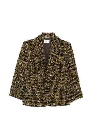 Saint Laurent Tweed Blazer - Green