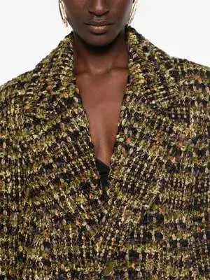 Saint Laurent Tweed Blazer - Green