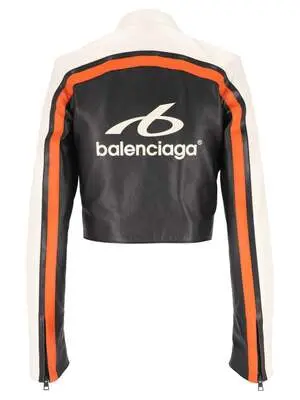 Balenciaga Fitted Leather Biker Jacket