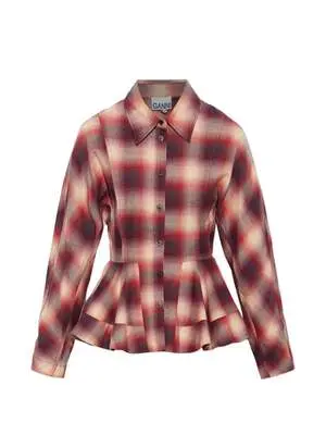 GANNI Checked Flannel Shirt