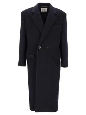 Saint Laurent Double-breasted Coat - Blue