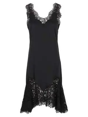 Stella McCartney Lace Detail Slip Dress - Black