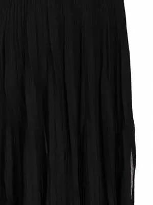 Alaïa Pleated Sheer Knit Midi Dress