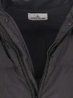 Stone Island Padded Down Jacket With Hood - Black