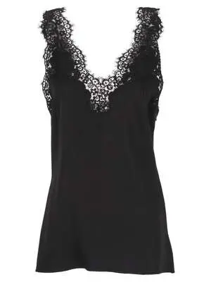 Stella McCartney Lace Trim V-neck Top