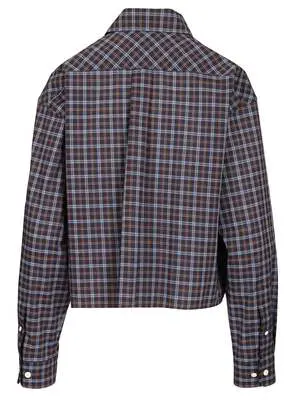 Miu Miu Tartan Check Cotton Shirt