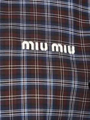 Miu Miu Tartan Check Cotton Shirt