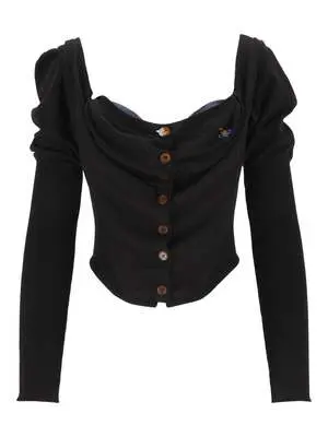 VIVIENNE WESTWOOD VIVIENNE WESTWOOD Knitted Cotton-Cashmere Cardigan Corset