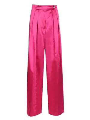 Dries Van Noten Wide Leg Pleated Trousers