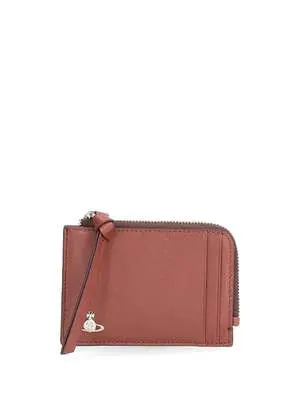 VIVIENNE WESTWOOD Zip Card Holder - Brown