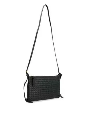 Bottega Veneta Medium Braided Leather Pouch - Black
