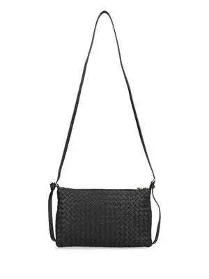 Bottega Veneta Medium Braided Leather Pouch - Black