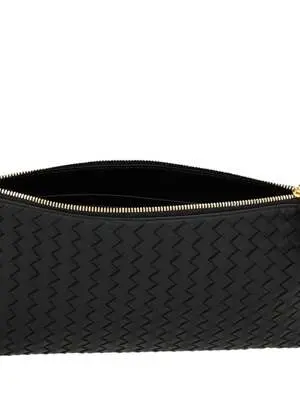 Bottega Veneta Medium Braided Leather Pouch - Black