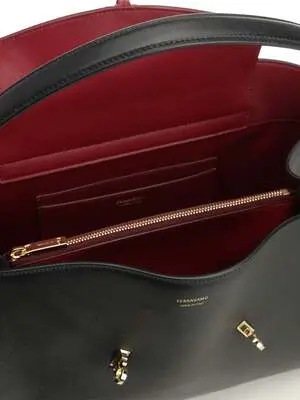 FERRAGAMO Hug Soft Shoulder Bag - Black