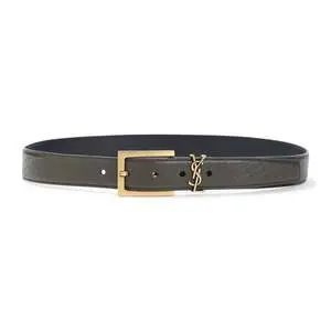 Saint Laurent SAINT LAURENT Cassandre Belt Green