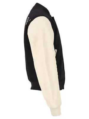 DIESEL® Wool And Leather Blend Bomber Jacket