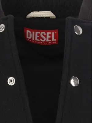 DIESEL® Wool And Leather Blend Bomber Jacket
