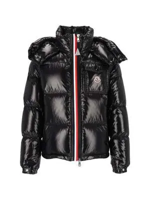 Moncler Montbeliard Short Down Jacket With Hood - Black