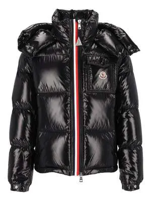 Moncler Montbeliard Short Down Jacket With Hood - Black