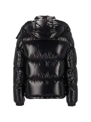 Moncler Montbeliard Short Down Jacket With Hood - Black