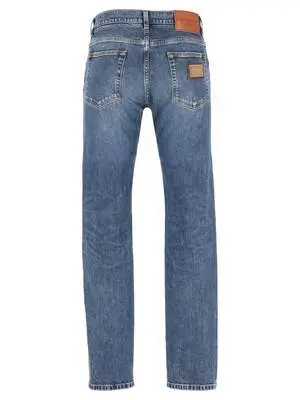 Dolce & Gabbana Slim Fit Faded Denim Jeans