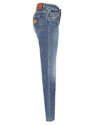 Dolce & Gabbana Slim Fit Faded Denim Jeans