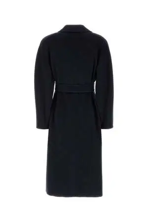Max Mara Navy Wool Blend Madame Coat