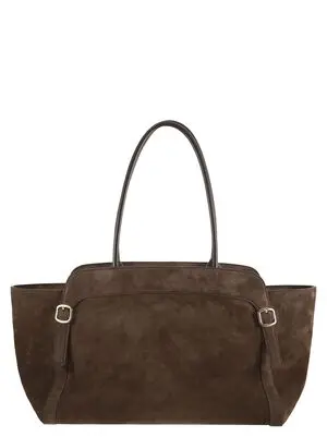 Santoni Didi M Suede Shoulder Bag With Double Handle