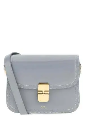 A.p.c. Powder Light- Leather Small Grace Crossbody Bag - Blue