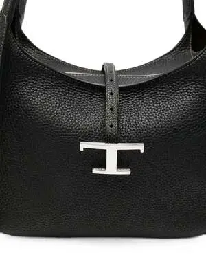 TOD'S Timeless Small Leather Shopping Bag - Black